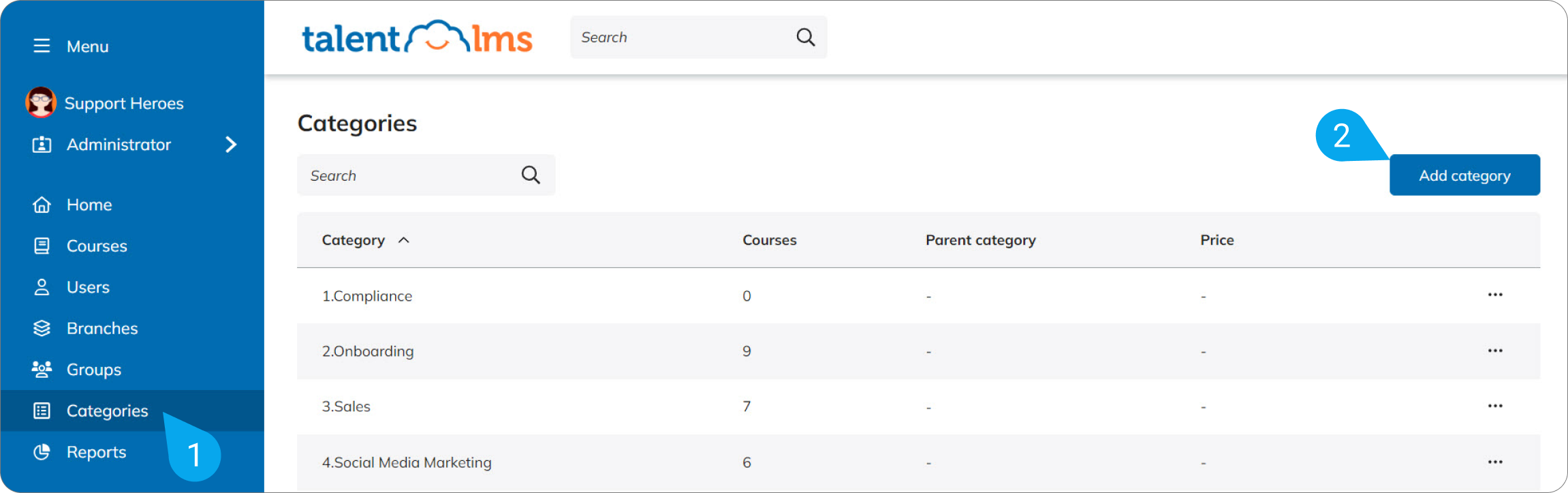 How To Create Categories In Talentlms Talentlms Support Help Center