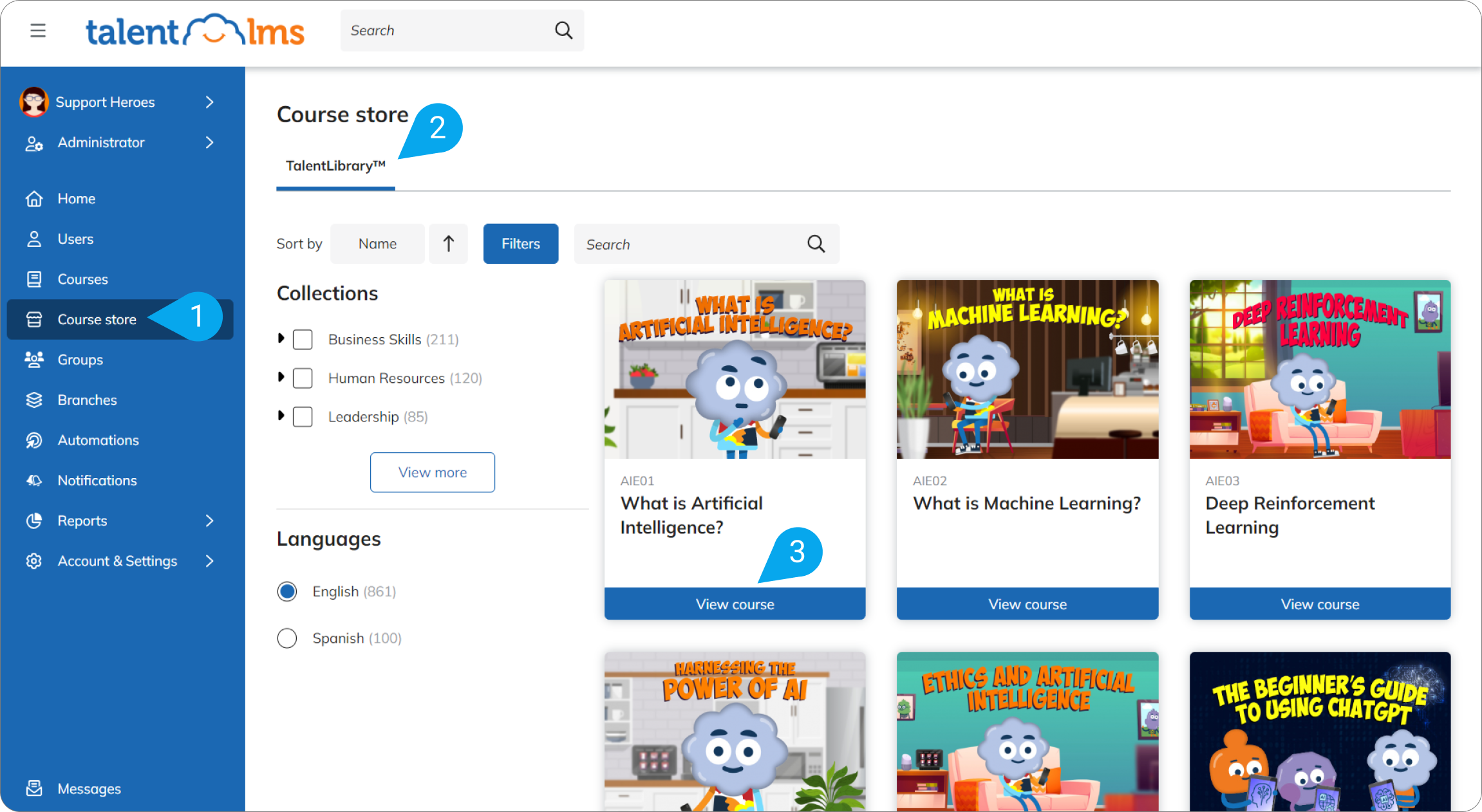 How to add the TalentLibrary™ courses to your portal in TalentLMS ...