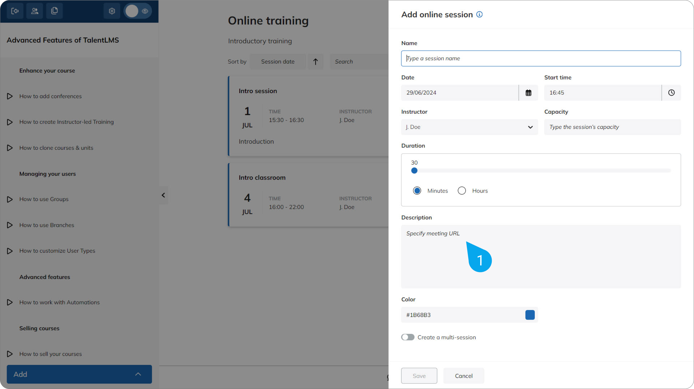 How to create an Instructor-Led Training (ILT) unit – TalentLMS Support ...