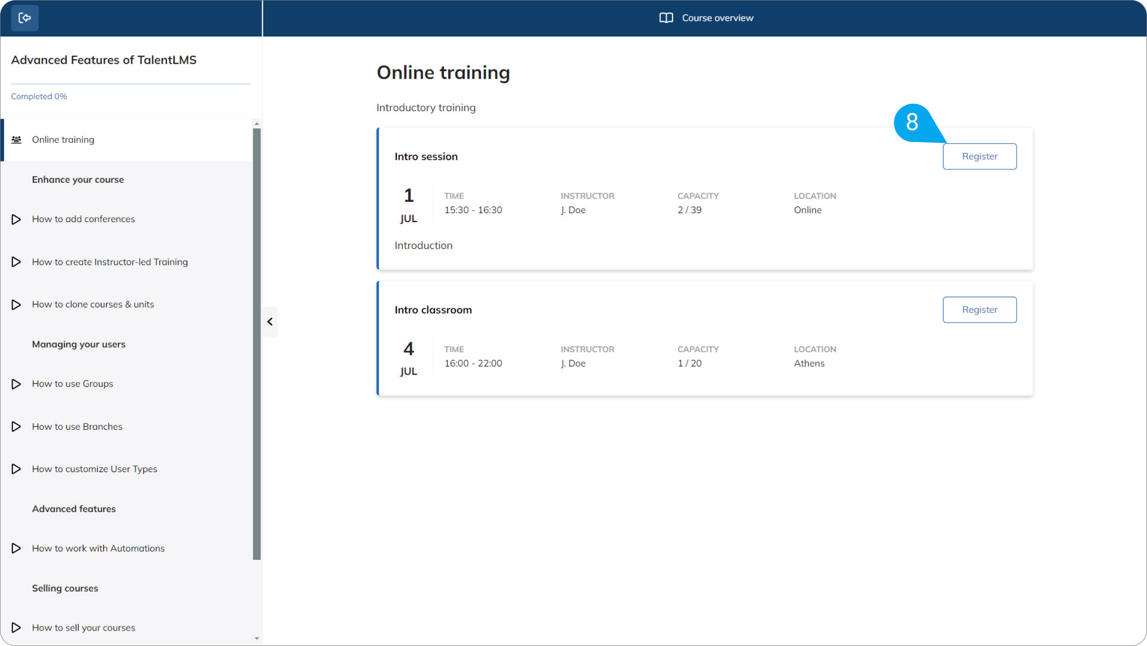 How to create an Instructor-Led Training (ILT) unit – TalentLMS Support - Help Center