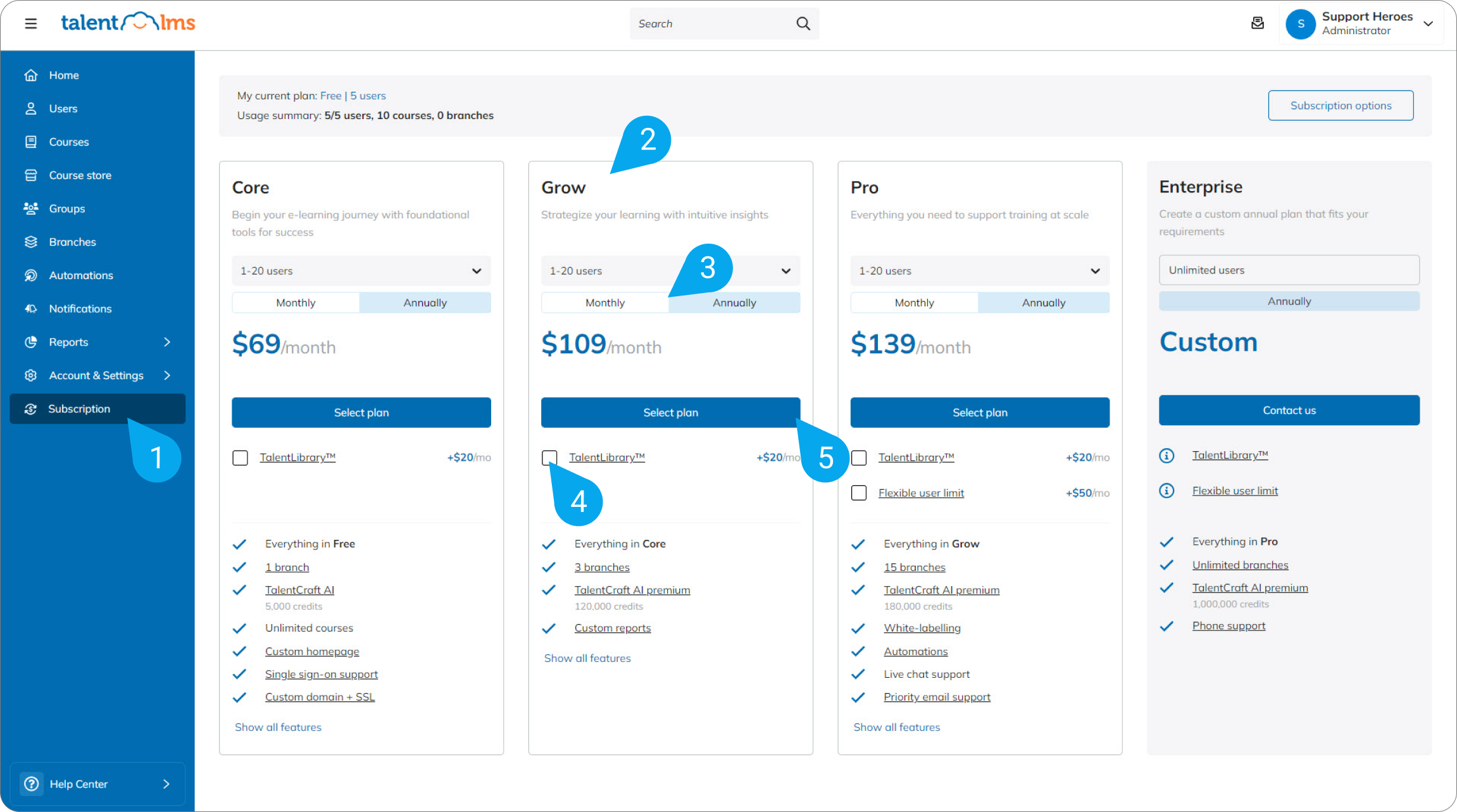 How to access TalentLibrary™ – TalentLMS Support - Help Center
