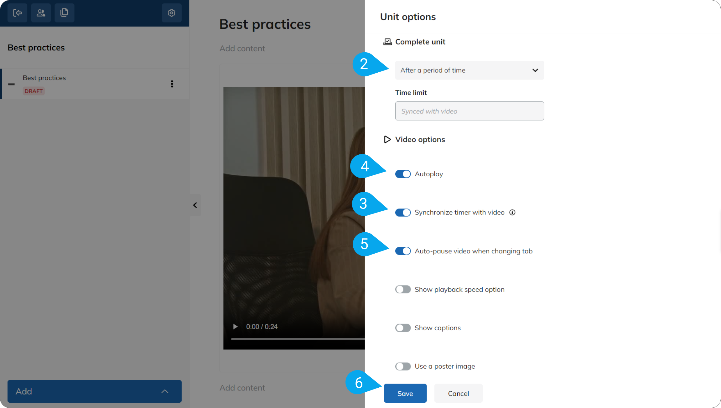 How to sync the unit timer with your video – TalentLMS Support - Help ...