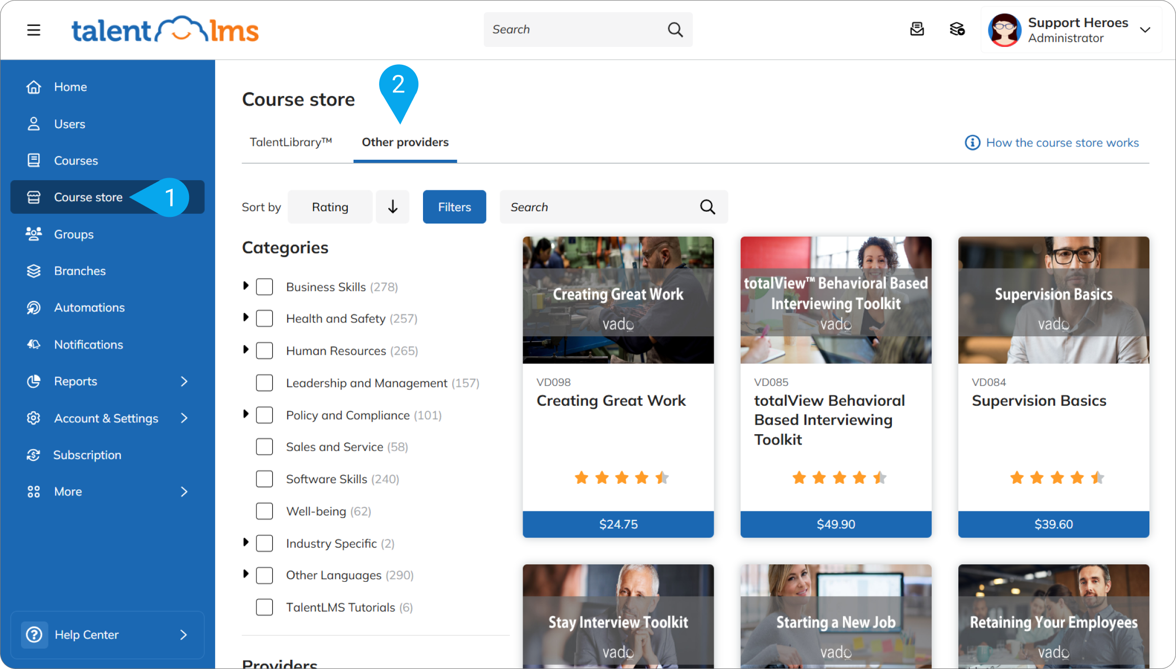 How to purchase courses offered by external providers – TalentLMS ...