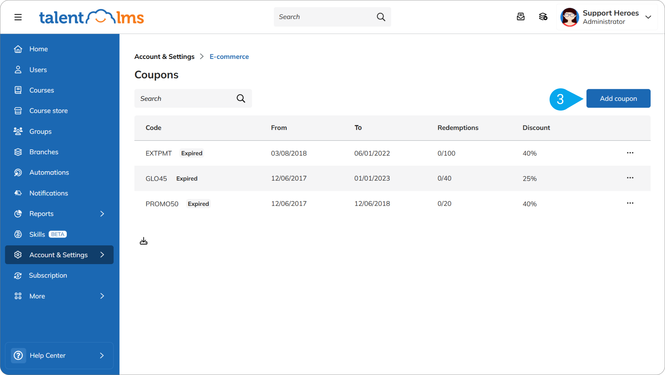 How to work with coupons – TalentLMS Support - Help Center