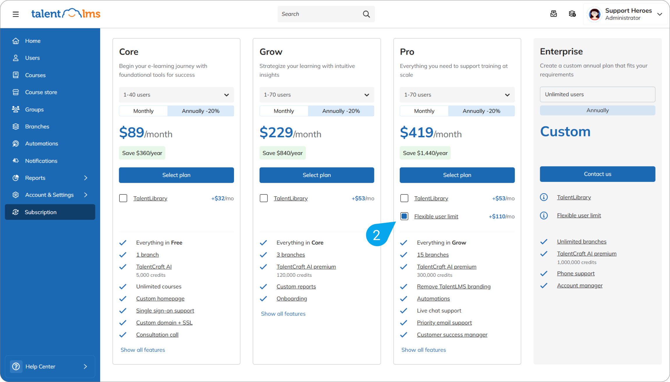 How TalentLMS subscription plans work – TalentLMS Support - Help Center