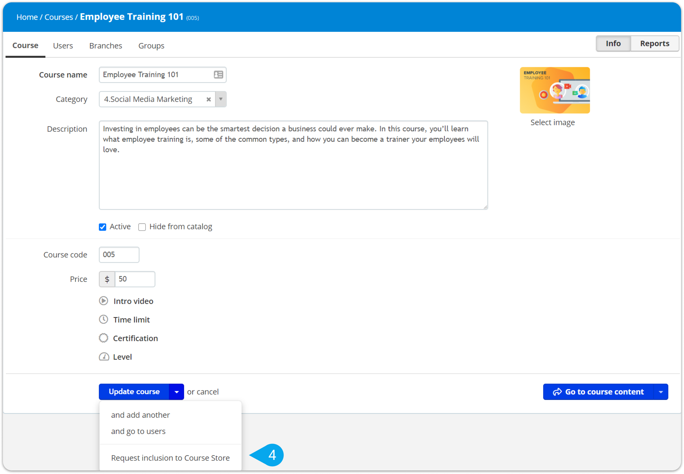 How to submit your courses to our course store in the Legacy interface ...