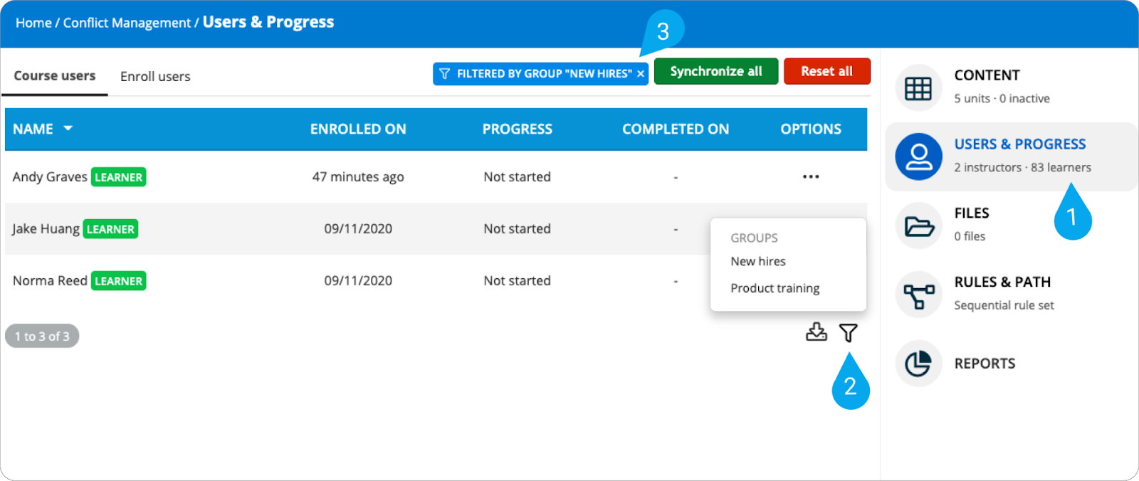 How to apply filters in the Legacy interface – TalentLMS Support - Help ...