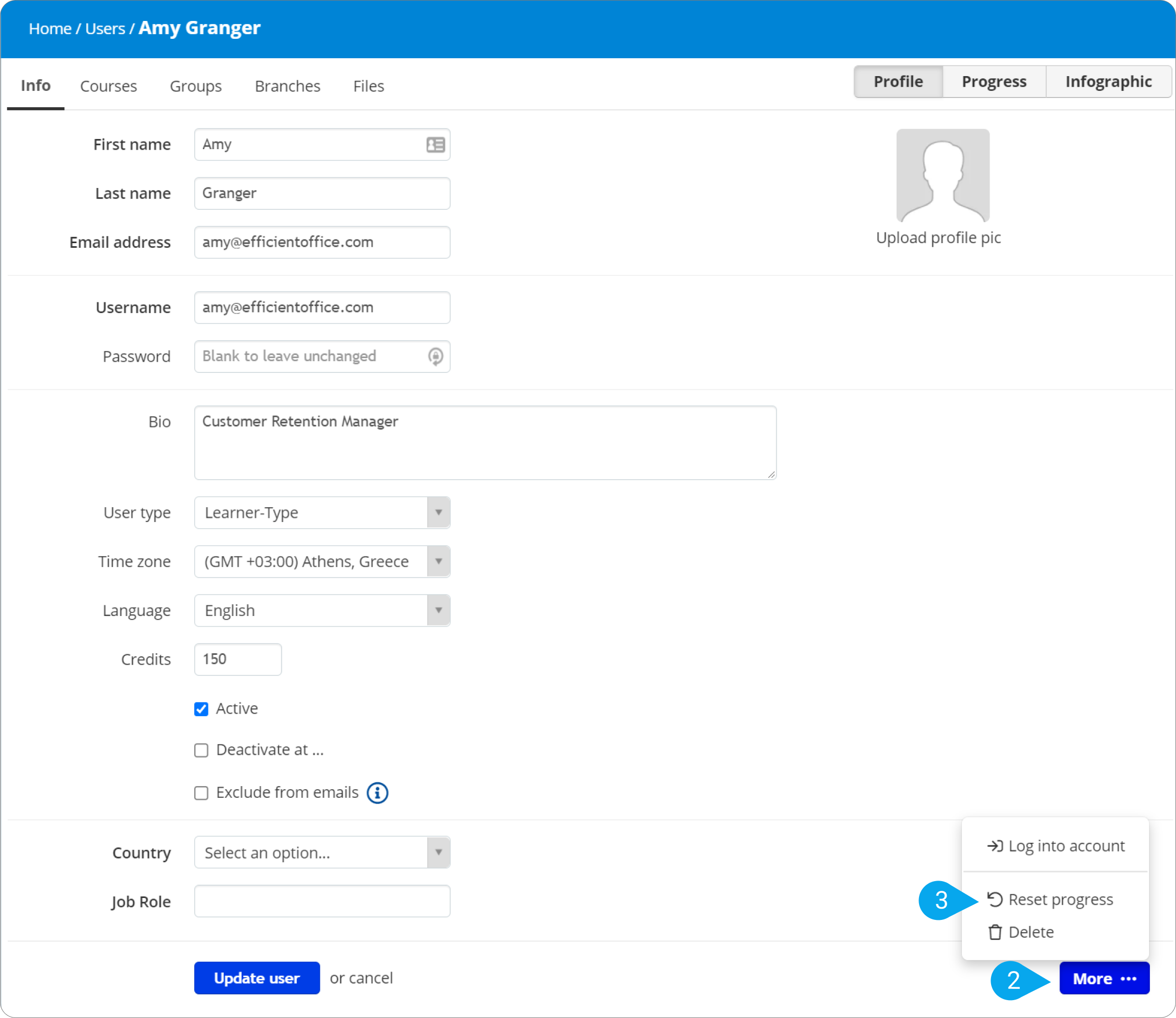 How to reset a user's progress in all their courses at once in the Legacy interface – TalentLMS ...