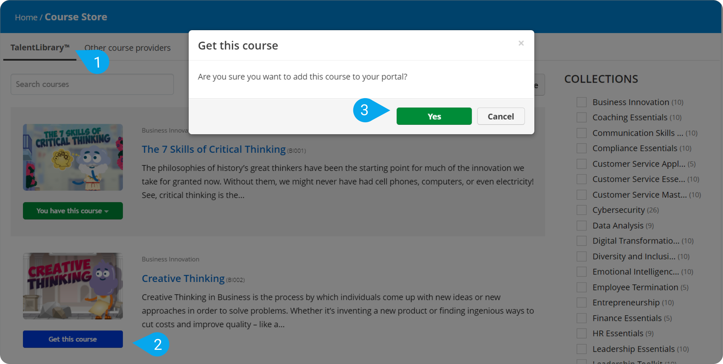 How to add the TalentLibrary™ courses to your portal in the Legacy ...