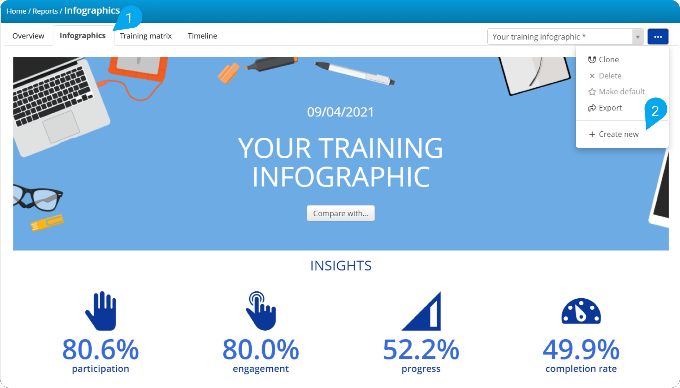 How To Create Custom Infographics In The Legacy Interface Talentlms Support Help Center 4414